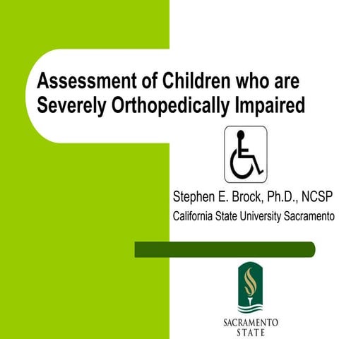 Assessment of children who are severely orthopedically impaired | PPT