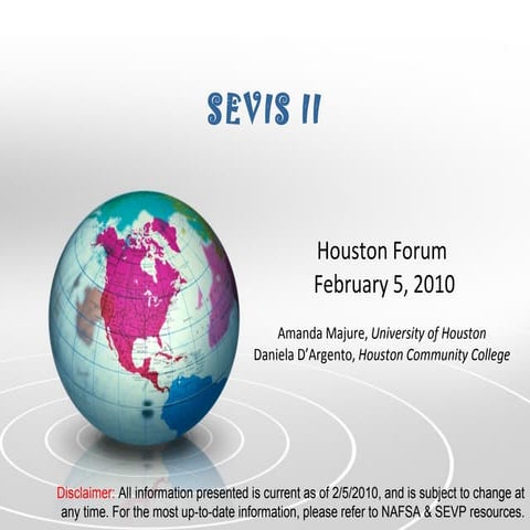 SEVIS II: Update | PPT