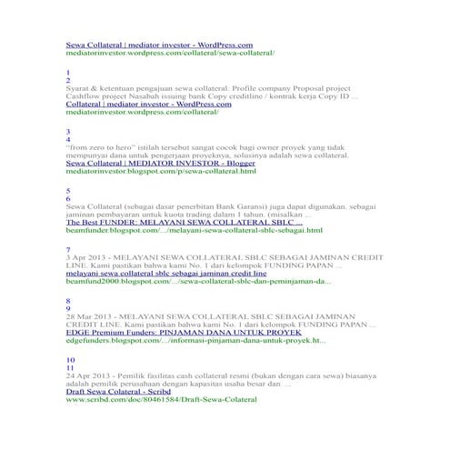 Sewa collateral | DOC