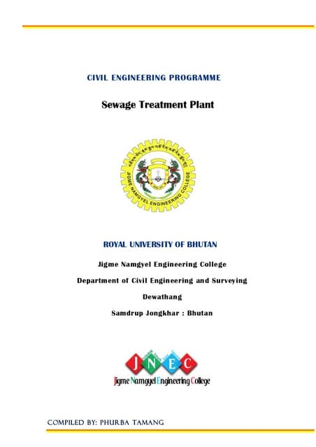 Construction of Sewage Treatment Plant STP – 350 kld for CPMF Part 1 | PPTX