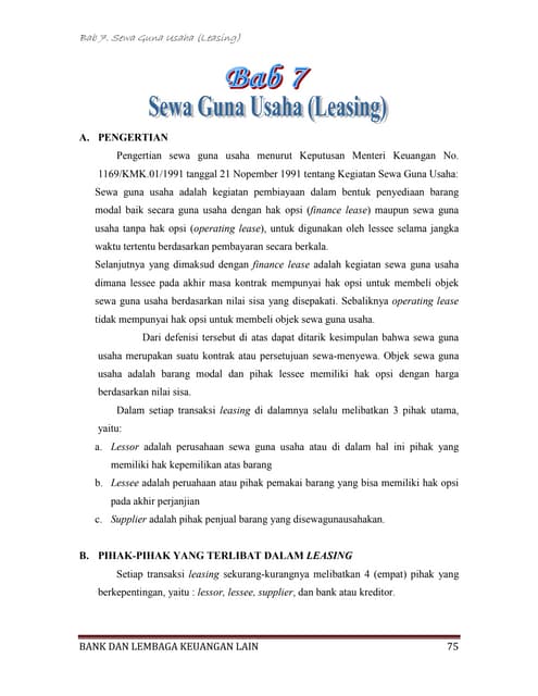 SEWA GUNA USAHA (LEASING) | PPT