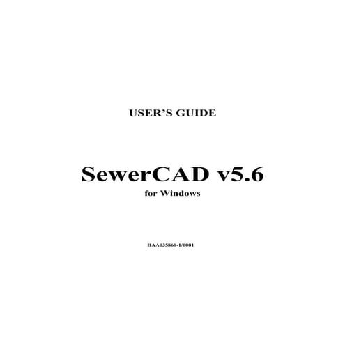 Sewer Cad Users Guide | PDF