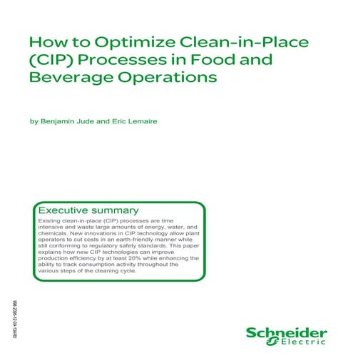 How to Optimize Clean-in-Place (CIP) Processes in Food and Beverage ...