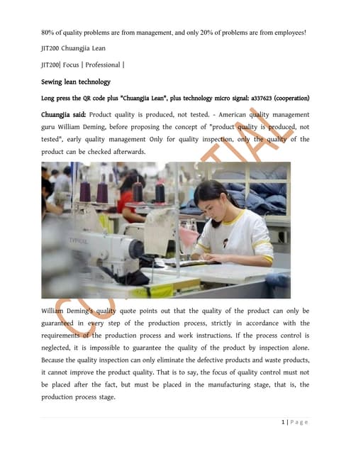 Needle Control Policy in Apparel Industry | PDF
