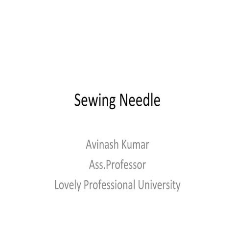 Sewing needle | PPT