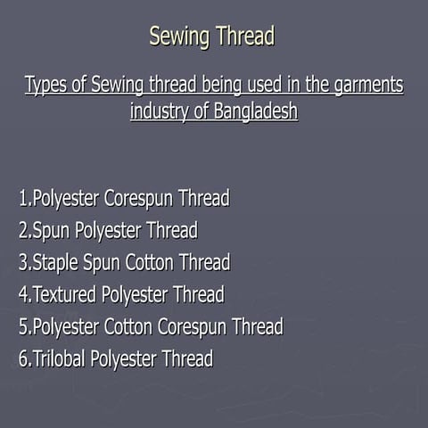 Sewing thread | PPT