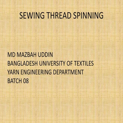 Sewing thread | PPTX