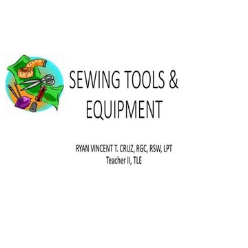 Identifying and Classifying Sewing Tools and Materials | PPT