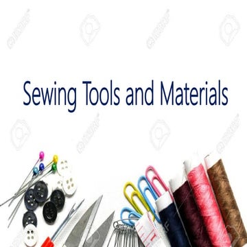 Sewing Tools and Materials | PPTX