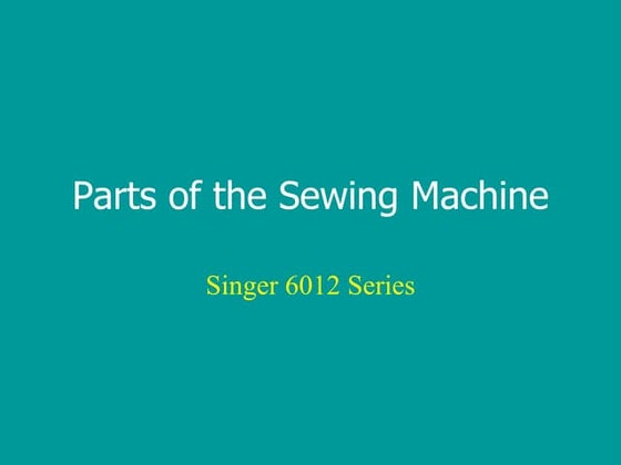 Threading Sew Machine Tutorial | PPT