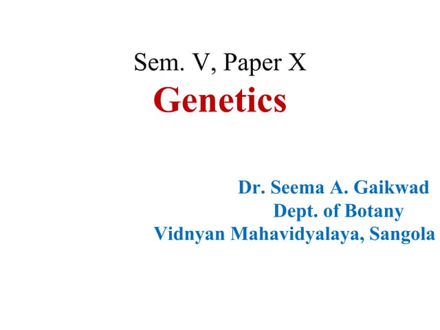 Sex Determination Chromosomal Theory Of Sex Determination Pptx
