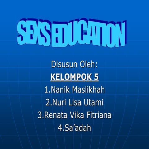 Sex Education1 1 Ppt