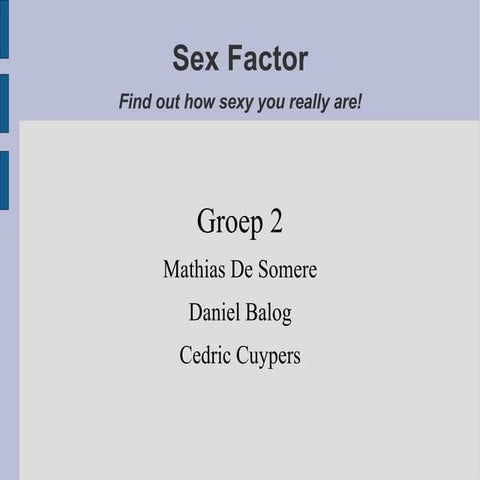 Sex Factor | ODP