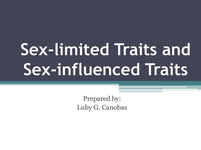 Sex influenced Traits | PPT