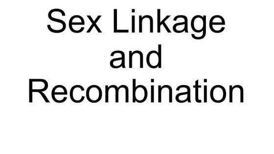 Sex Linked Inheritance Ppt