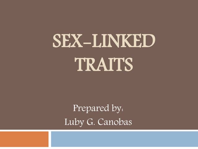 Sex influenced Traits | PPT