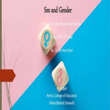 Sex and gender | PPT
