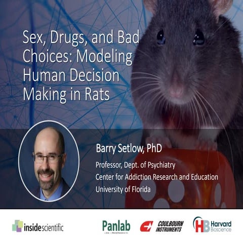 Sex, Drugs, and Bad Choices: Modeling Human Decision Making in Rats | PPTX