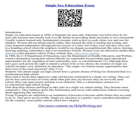 Single Sex Education Versus Coeducation | PPTX