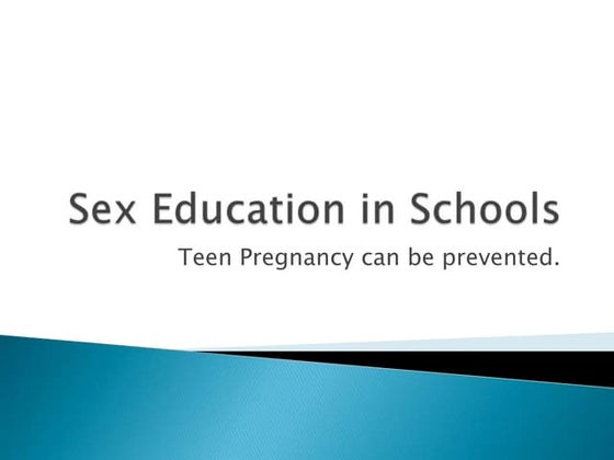 Sex Education In Schools Ppt