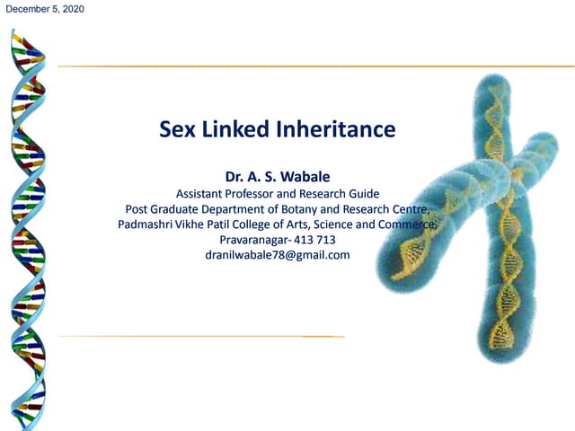 sex linked inheritance, Sex Influence inheritance and sex limited ...