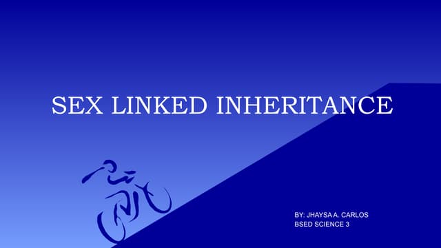 Sex Linked Inheritance Pdf
