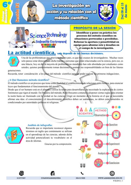 Hoja De Trabajo De Vocabulario Del Método Científico Ejercicios Del