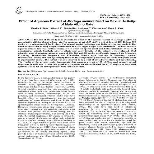 Sexual activity-moringa-oleifera-seeds | PDF