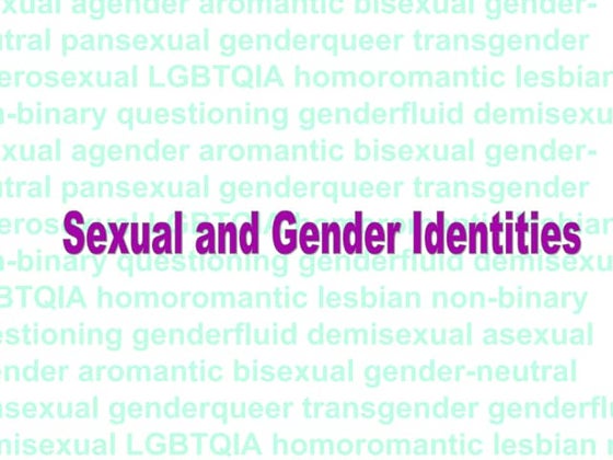 Gender identity and sexual orientation | PPTX | Debated Sensitive ...
