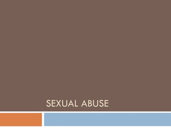 Sexual abuse awareness | PPT