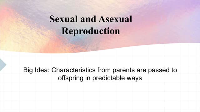 Asexual And Sexual Reproduction Powerpoint Ppt 1505