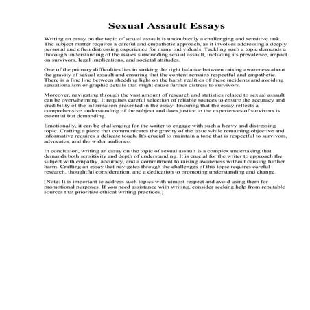 Sexual Assault Essays. Sexual Assault in the Military and How Fix It ...