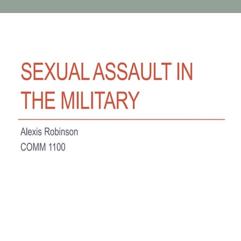 Sexual assault in the military | PPTX