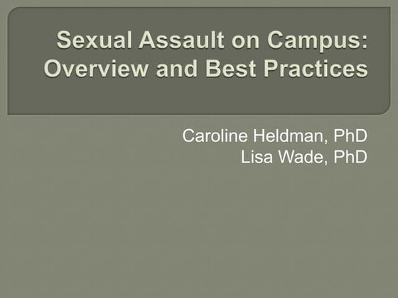 Sexual assault prevention & education | PPT