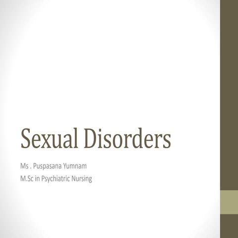 Sexual Disorders.gender identity disorderpptx | PPTX | Sexual Conditions | Sexual Health