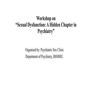 Classification and Diagnosis of Sexual Dysfunctions | PPTX | Sexual ...