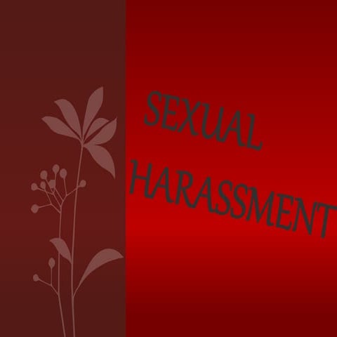 Sexual harassment PPT | PPTX