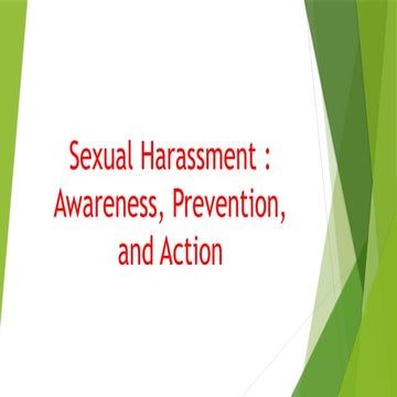 School project sexual harassment awareness | PPTX