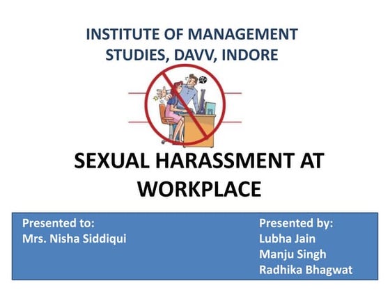 Sexual harassment at workplace | PPT