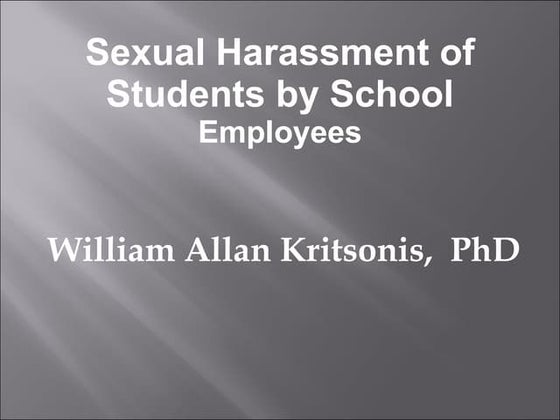 Student On Student Sexual Harassment Ppt | PPT