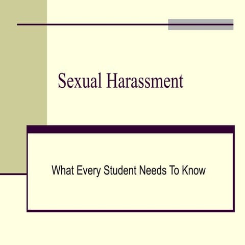 Sexual harassment PPT | PPTX