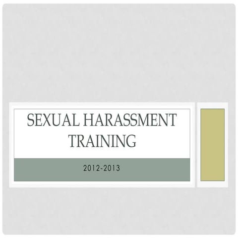 Sexual Harassment Training | PPT