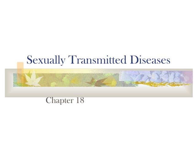 Sexually Transmitted Disease Brochure Sexually Transmitted Disease Brochure