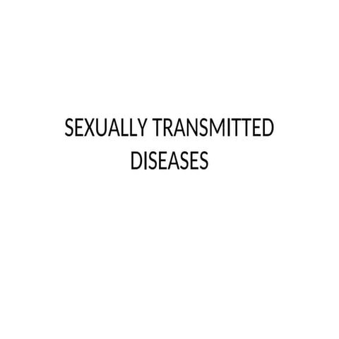 Nursing Sexually Transmitted Diseases Ppt