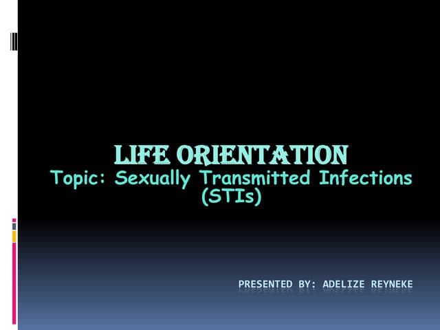 STI power point presentation | PPT