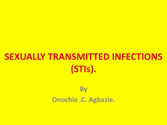 Sexually transmitted infection (sti) | PPTX