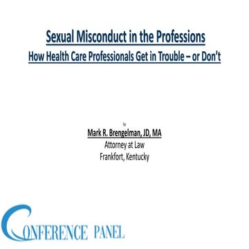 Sexual Misconduct in the Healthcare Profession 2022 Updates | PDF
