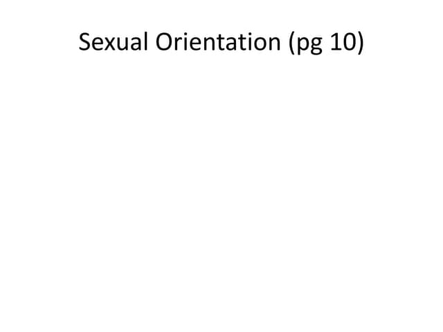 Sexual Orientation Ppt