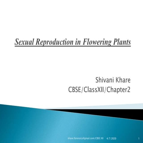 Sexual reproduction in flowering plants | PPT