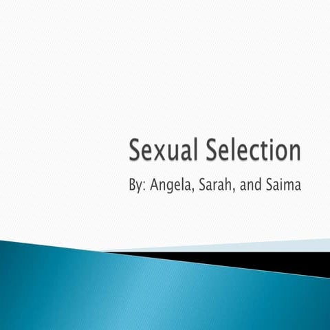Sexual selection | PPTX